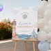 Printable Sailor First Birthday Welcome Poster, Editable Sailboat ...