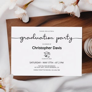 Graduation Party Details Card Mini Graduation Invites 5x3.5 Graduation ...