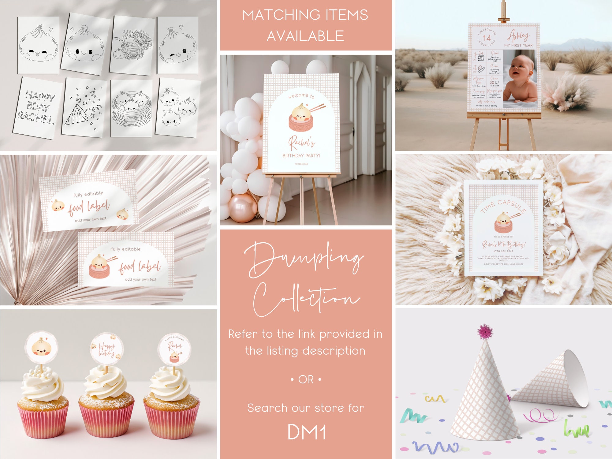 Dumpling Thank You Tag Little Dumpling Birthday Favors Dumpling 1st ...