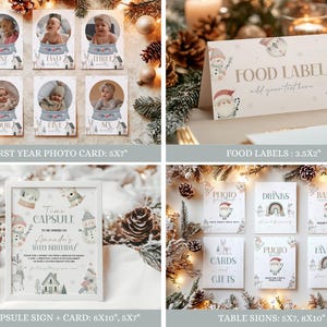 Winter Wonderland 1st Birthday Bundle, Winter Woodland First Birthday ...