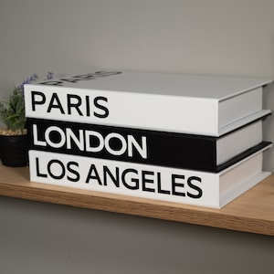 Paris White Decorative Book, Home Decor Books, Fake Book for Living ...