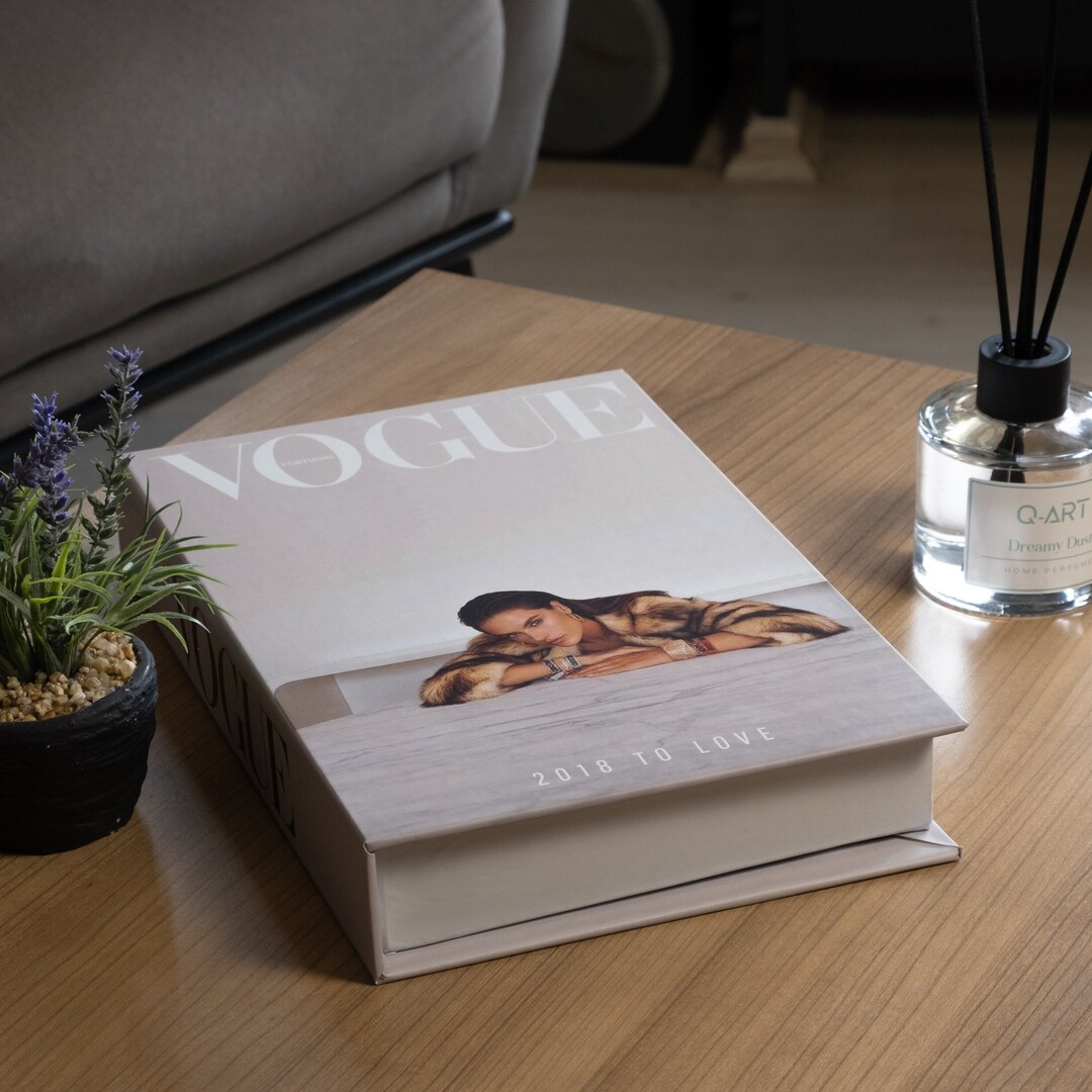 Vogue Brown Fur Decorative Book, Home Decor Books, Fake Book for Living ...