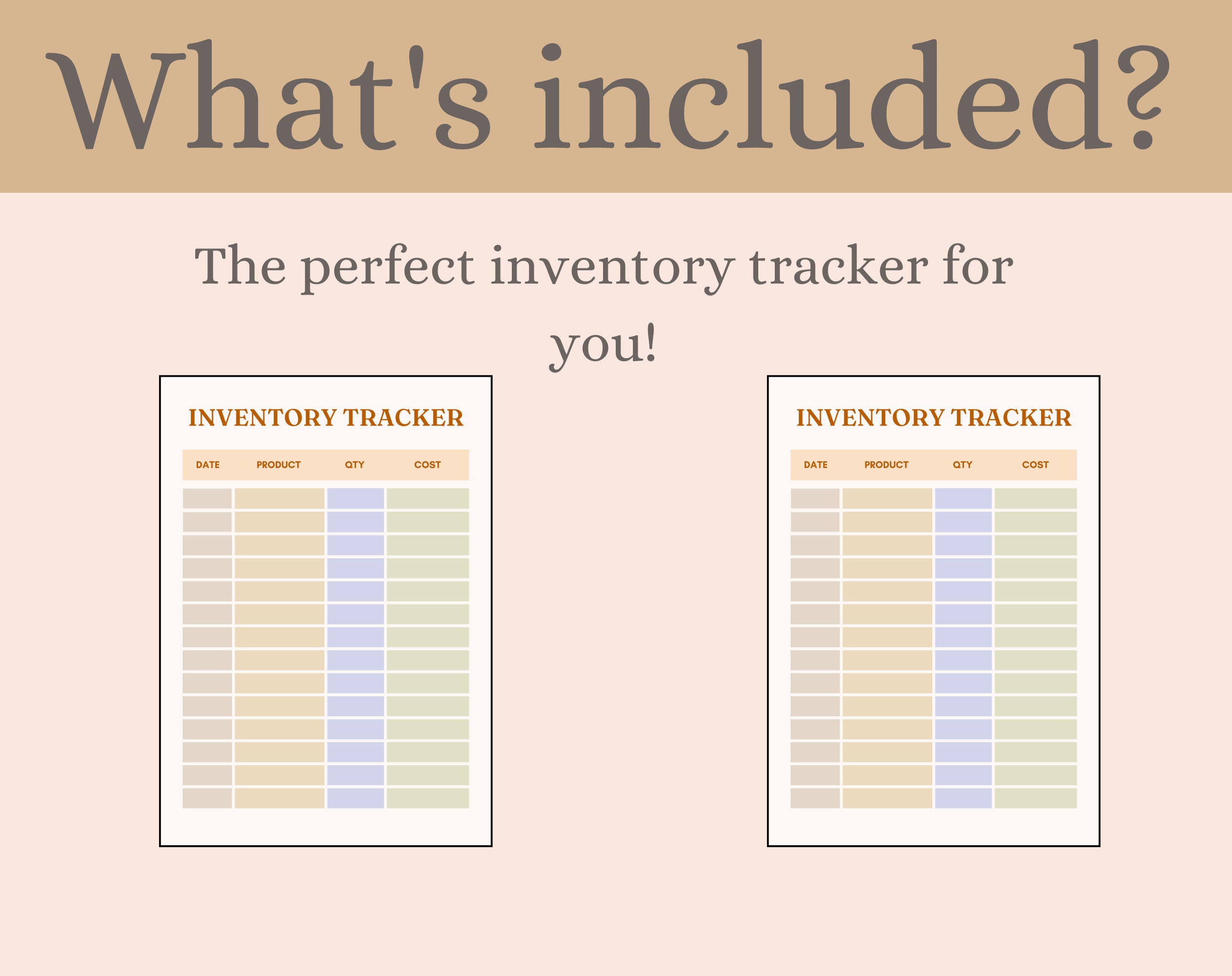 Printable Inventory Tracker Cleaning Business Inventory Log Weekly ...