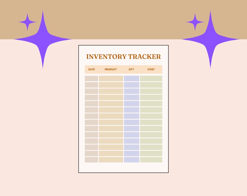 Printable Inventory Tracker Cleaning Business Inventory Log Weekly ...