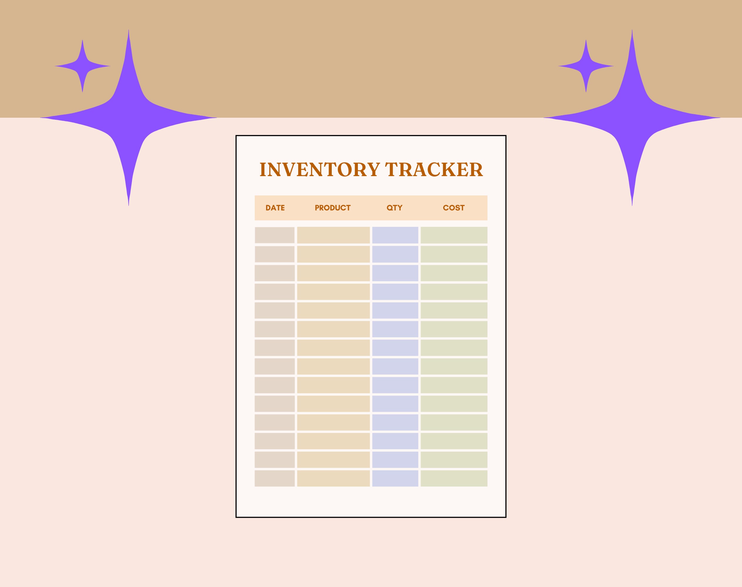 Printable Inventory Tracker Cleaning Business Inventory Log Weekly ...