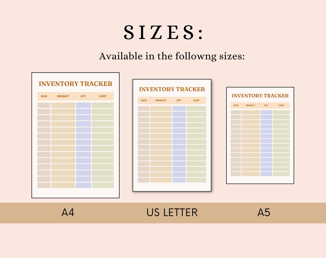 Printable Inventory Tracker Cleaning Business Inventory Log Weekly ...
