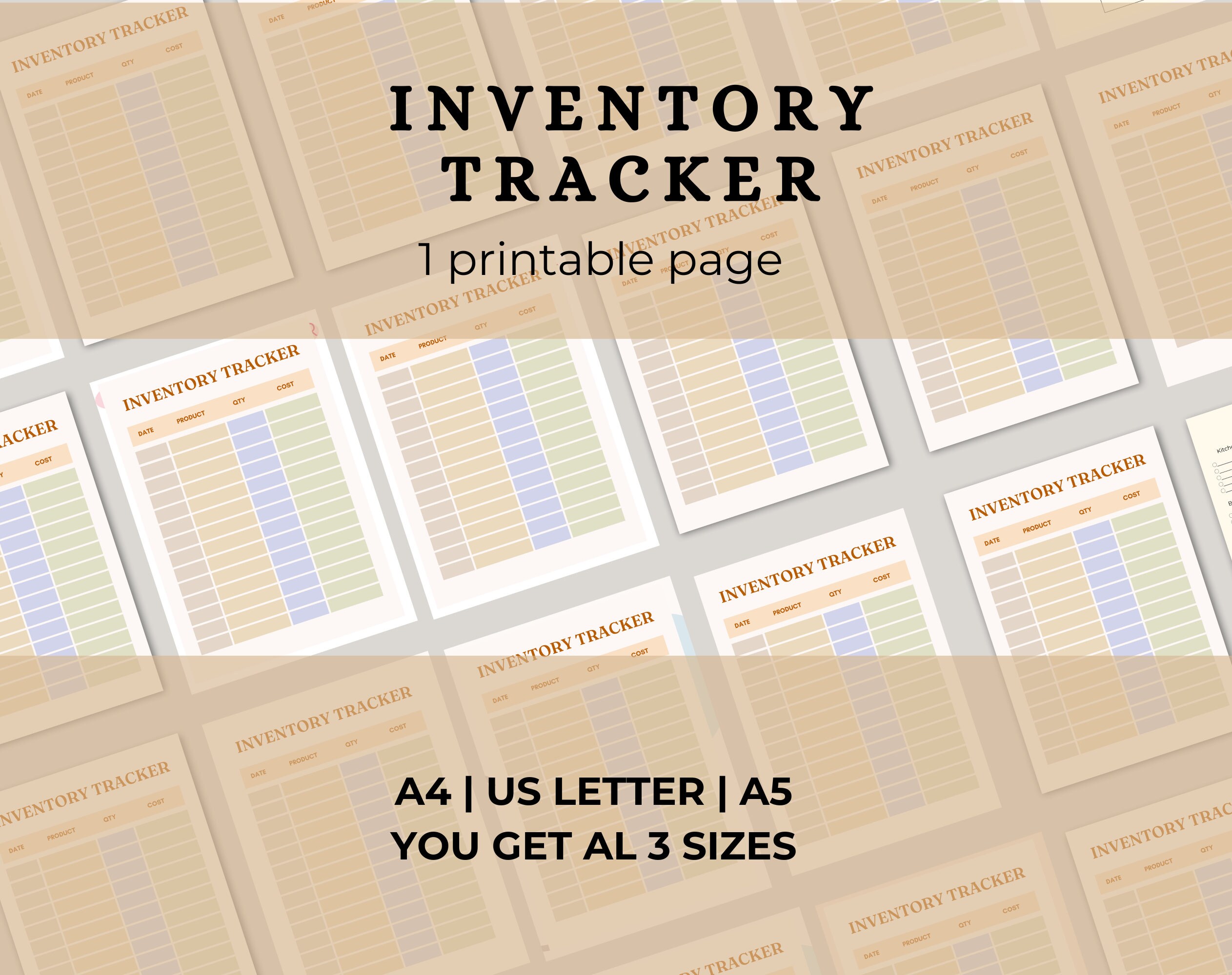 Printable Inventory Tracker Cleaning Business Inventory Log Weekly ...