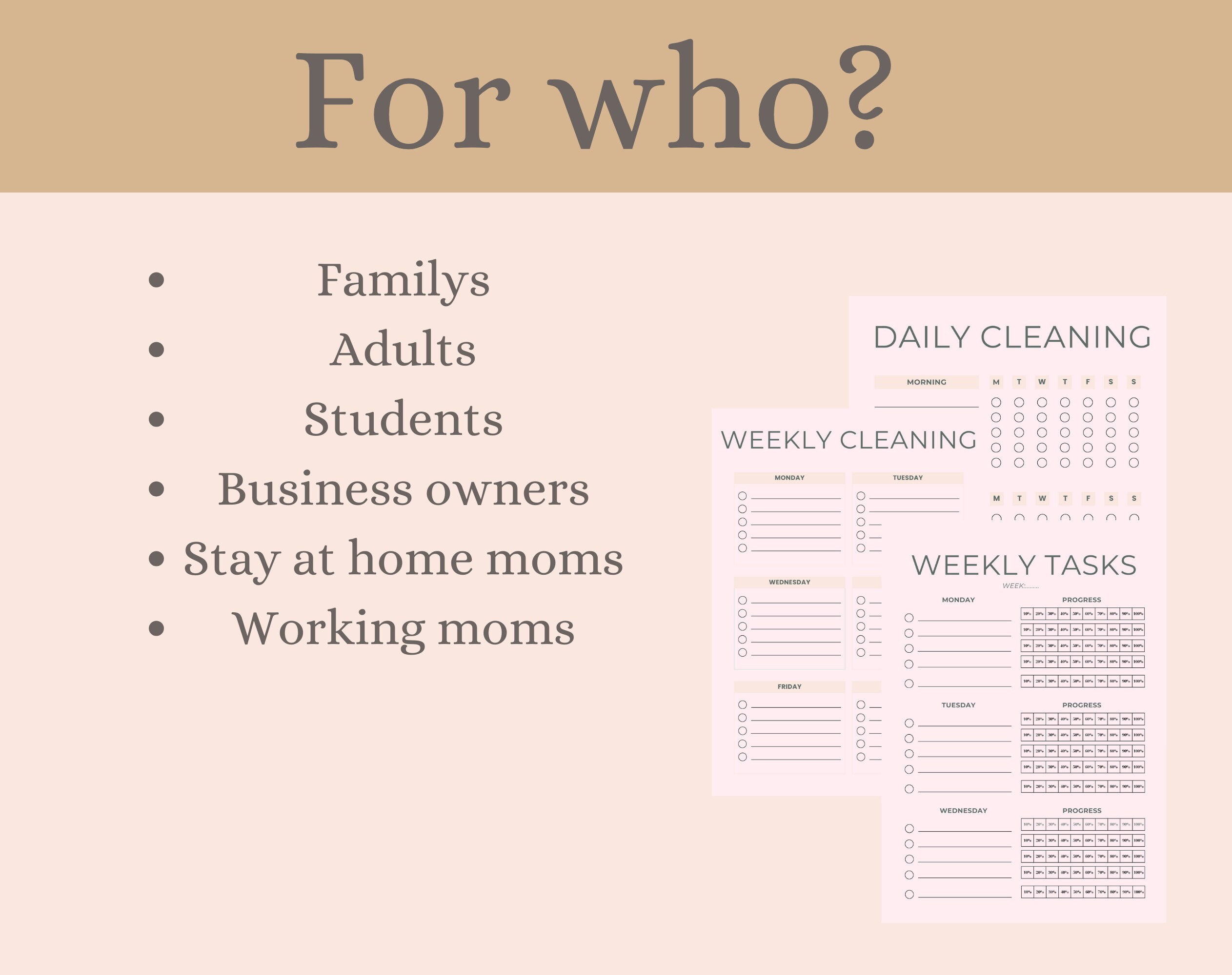 House Cleaning Checklist Living Room, Kitchen, Bedroom, Daily Cleaning ...