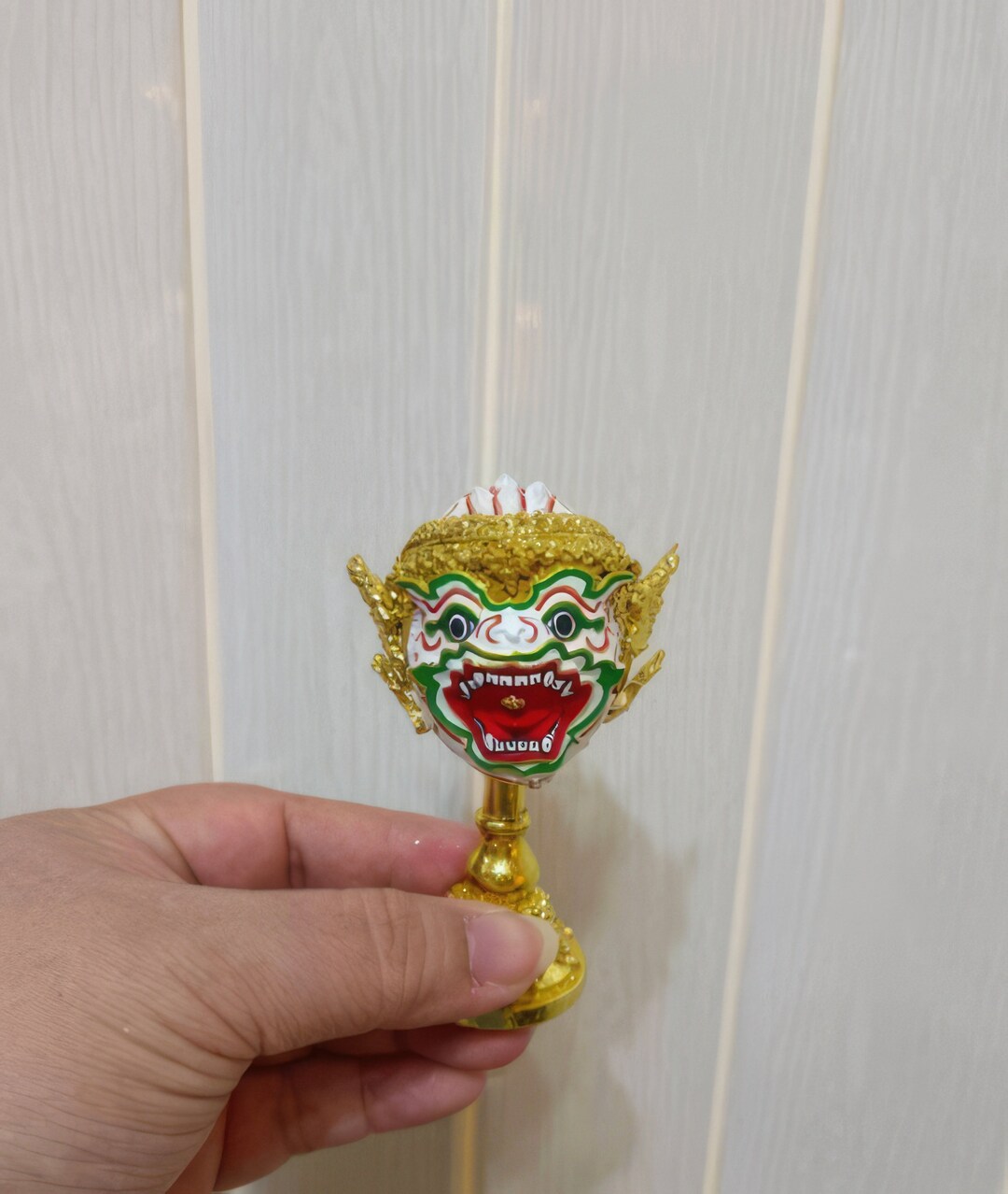 Mini Thai Khon Mask: Ramayana Miniature Gilded Resin Decor - Etsy