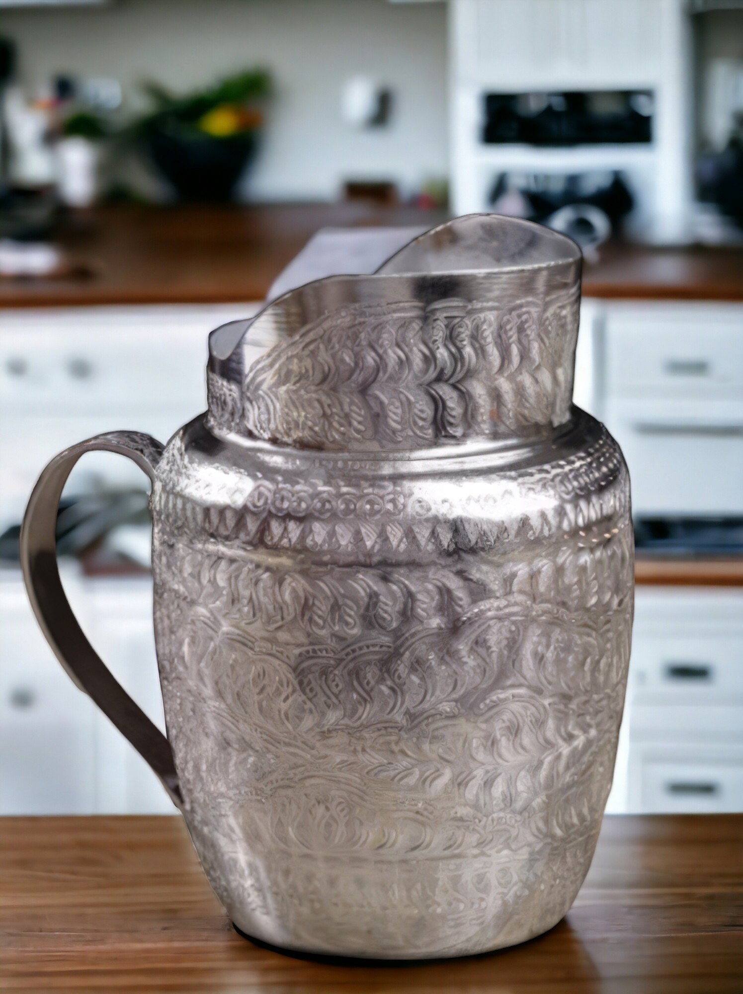 Thai Aluminum Water Pitcher, Aluminum Pitcher, Vintage, Farmhouse ...