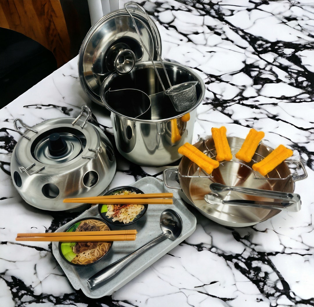 Noodle Pot Model Toy Pot Mini Kitchen for Cooking Real Tiny Food ...