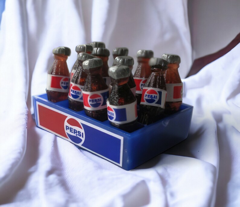 Thai Miniature Mini Pepsi Bottle With Crate, Simulation Model ...