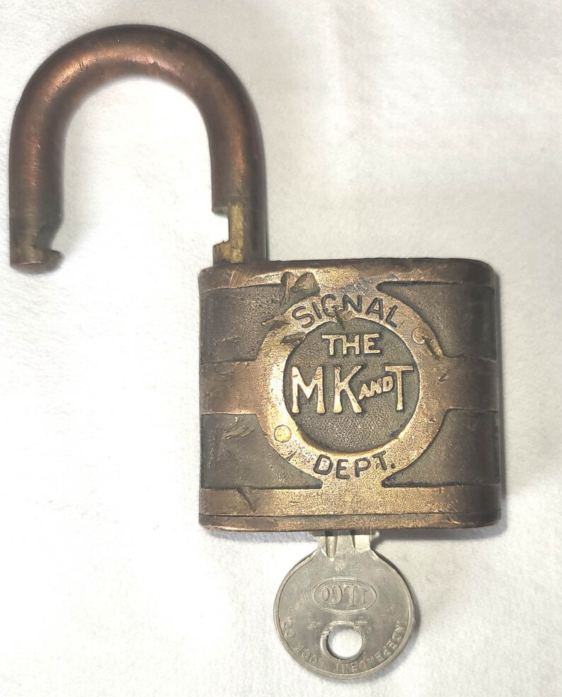 Vintage Missouri Kansas and Texas Railroad/ Mk&t Yale Logo Brass Signal ...