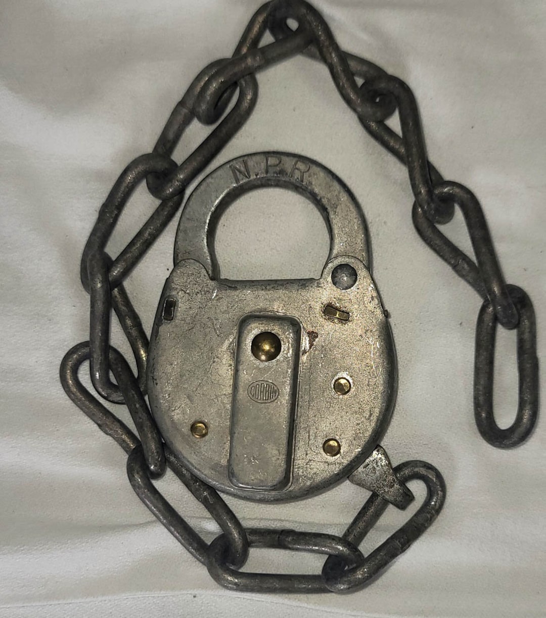 Vintage Northern Pacific Railway/ N.P. R 1936 Marked Fraim Steel Lock ...