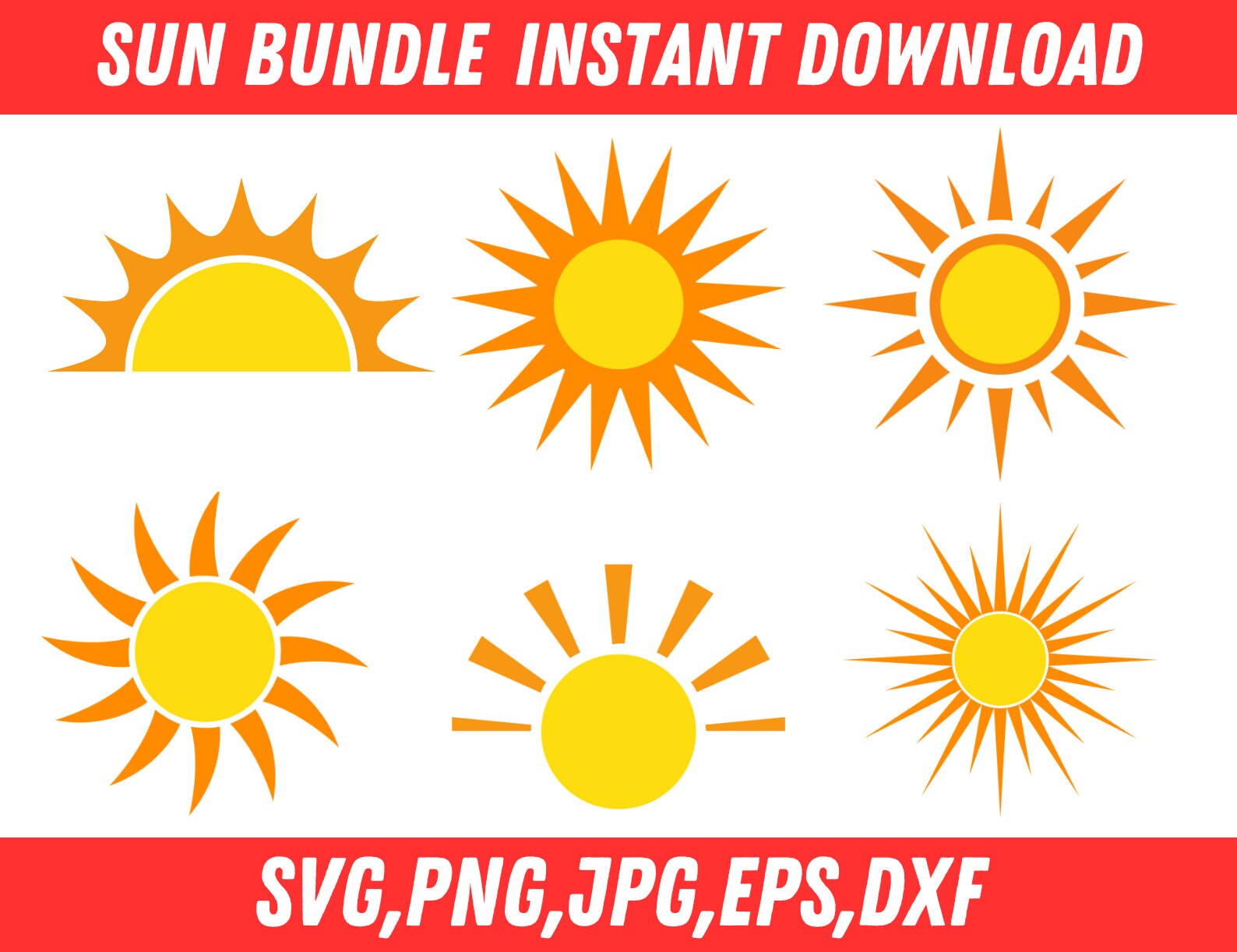 Sun Svg Bundle, Sun Designs Svg, Sun Png Dxf Eps Jpg, Sun Svg for ...