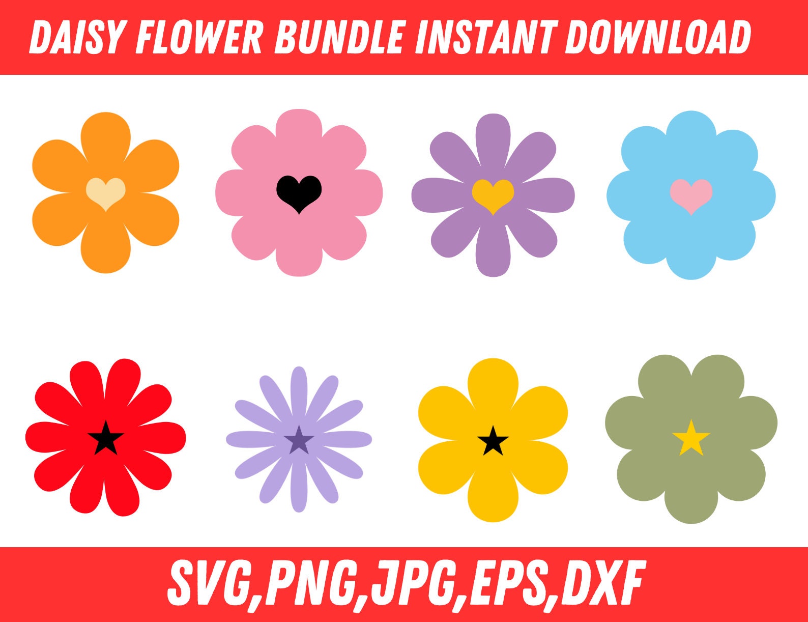 Daisy Svg Bundle, Daisy Svg Cricut, Daisy Flower Svg, Boho Daisy Svg ...