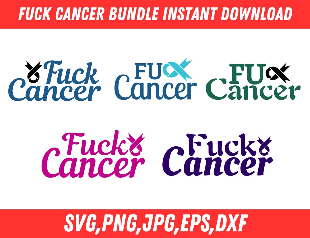 Cancer Svg Bundle, Breast Cancer Png, Breast Cancer Svg, Fuck Cancer ...