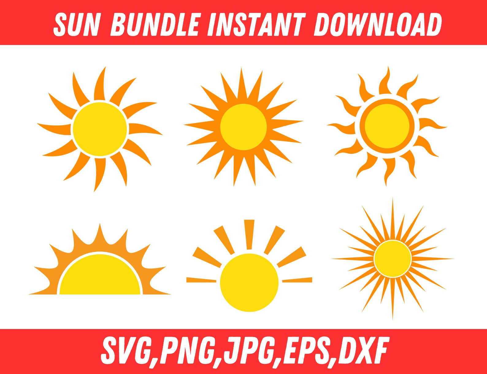 Sun Svg Bundle, Sun Designs Svg, Sun Png Dxf Eps Jpg, Sun Svg for ...