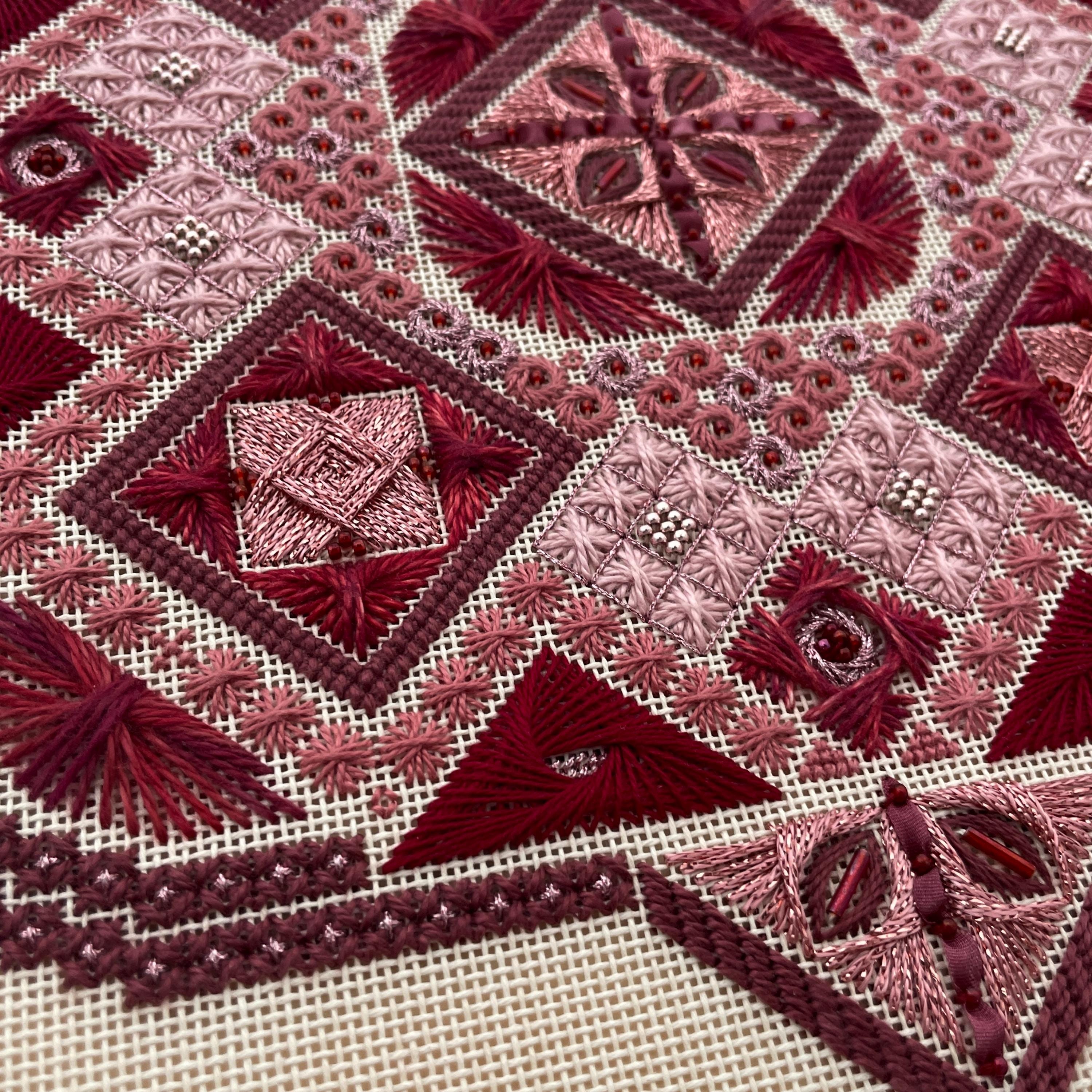 Celebrating Stitches - a Needlepoint Chart for 18 Pt Canvas. Includes ...