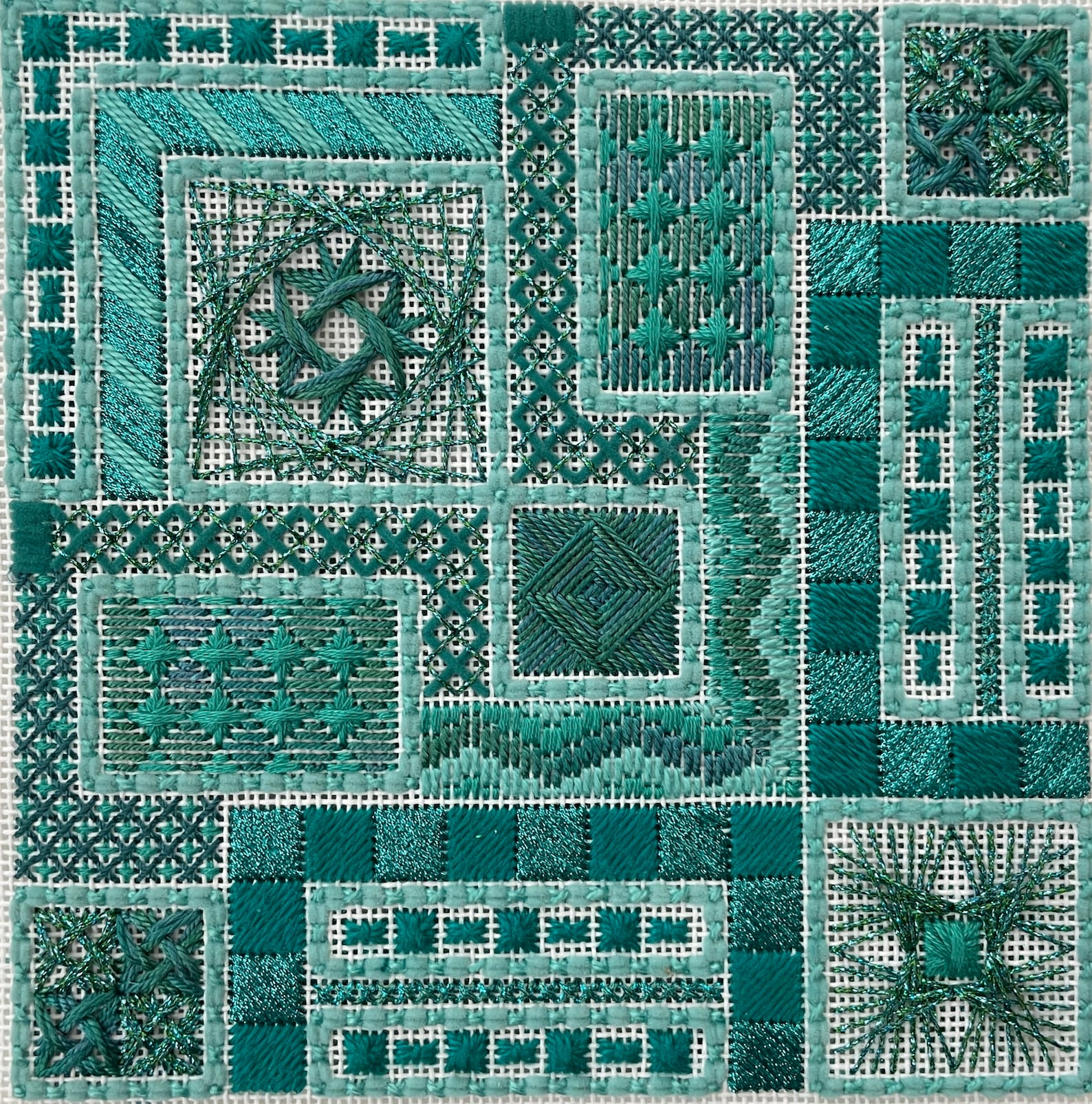 Jade - a Needlepoint Chart for 18 Pt Canvas. Includes Instructions ...