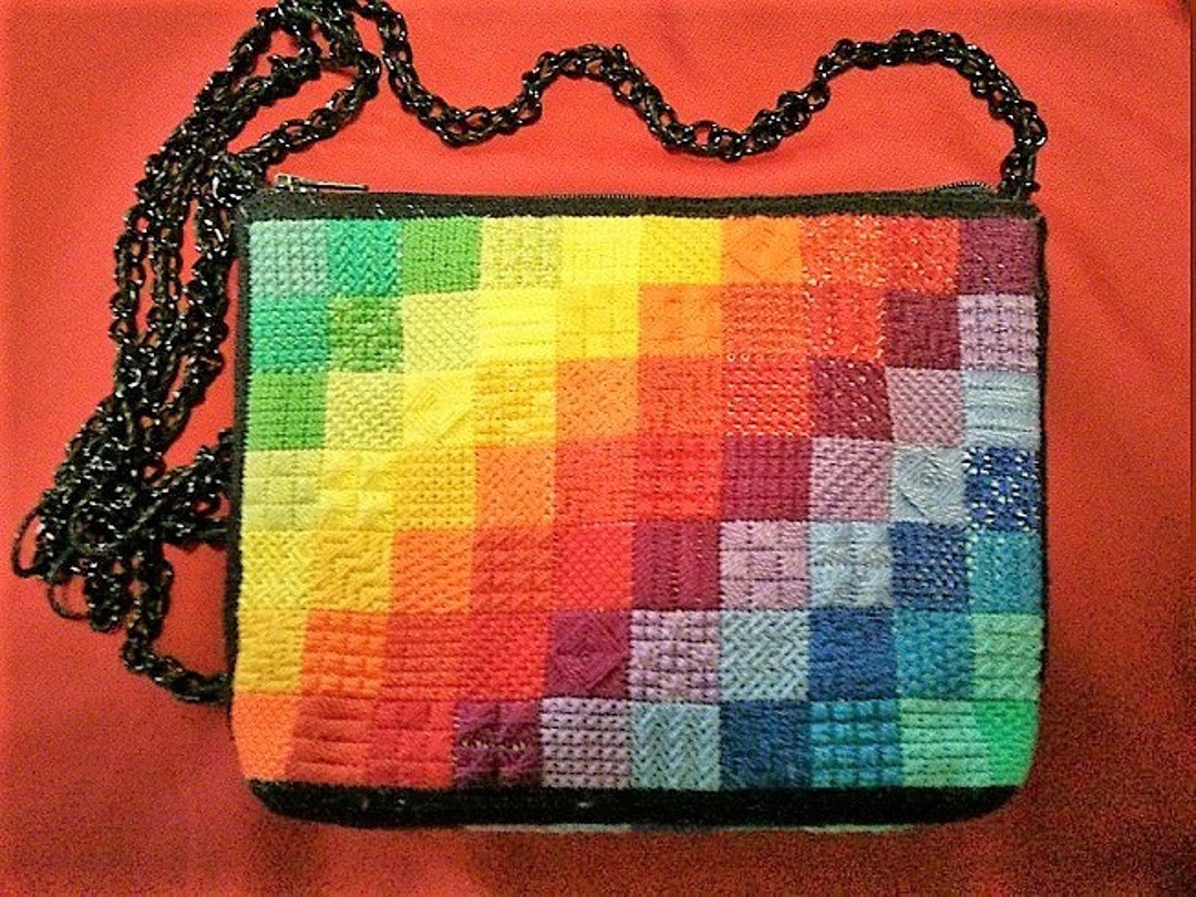 Rainbow Stitches a Needlepoint Chart for 18 Pt Canvas. Includes ...