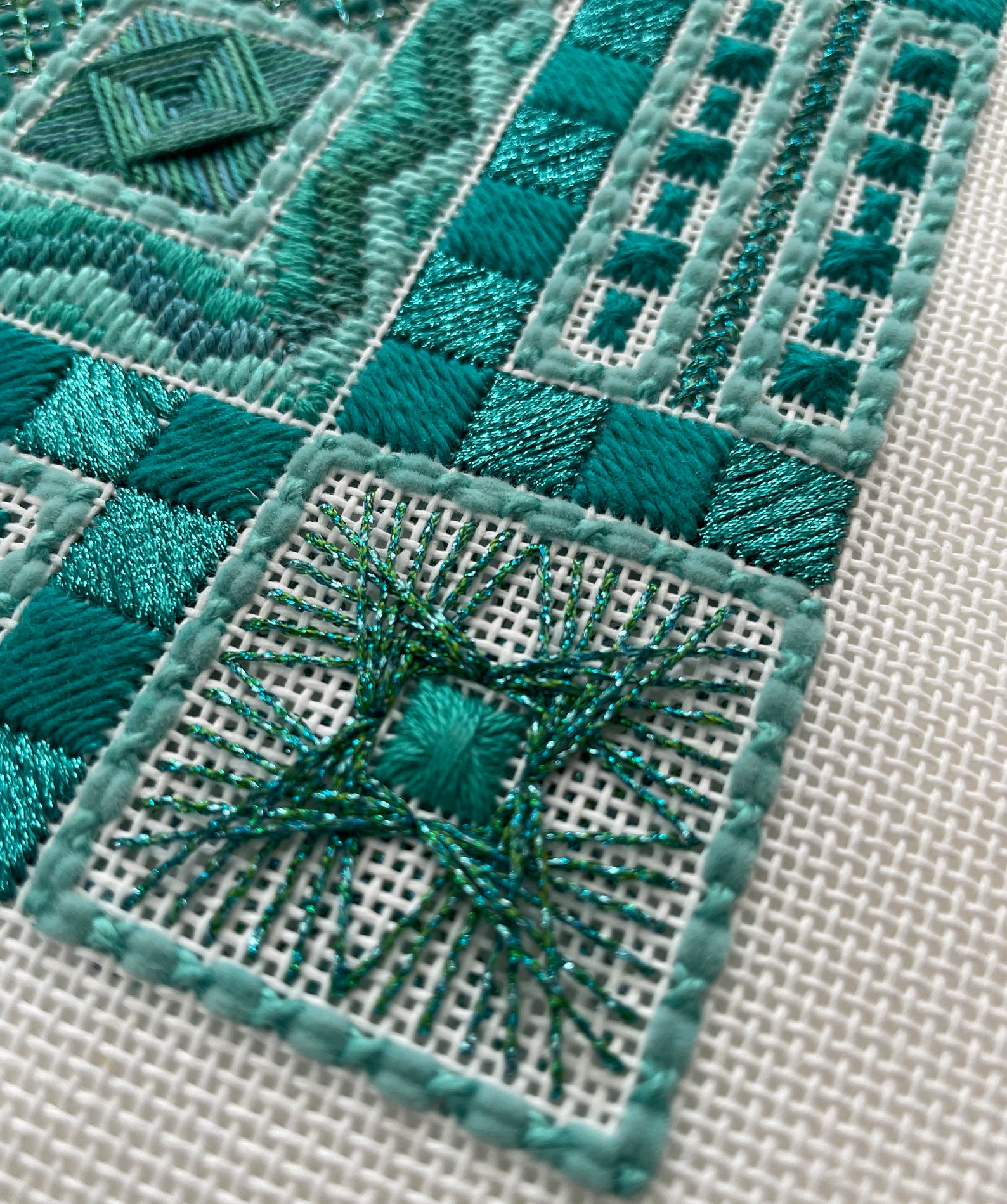 Jade - a Needlepoint Chart for 18 Pt Canvas. Includes Instructions ...