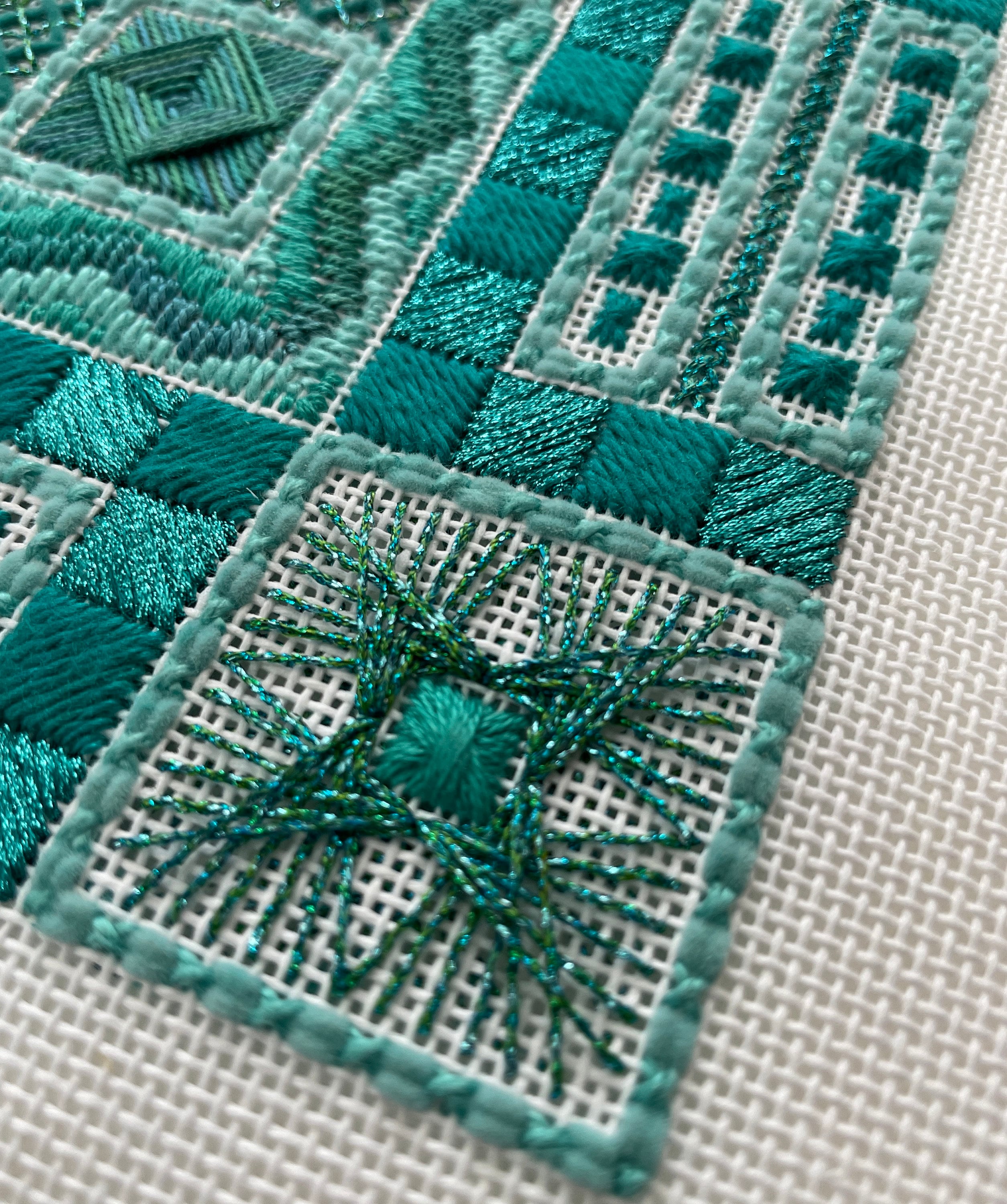 Jade - a Needlepoint Chart for 18 Pt Canvas. Includes Instructions ...