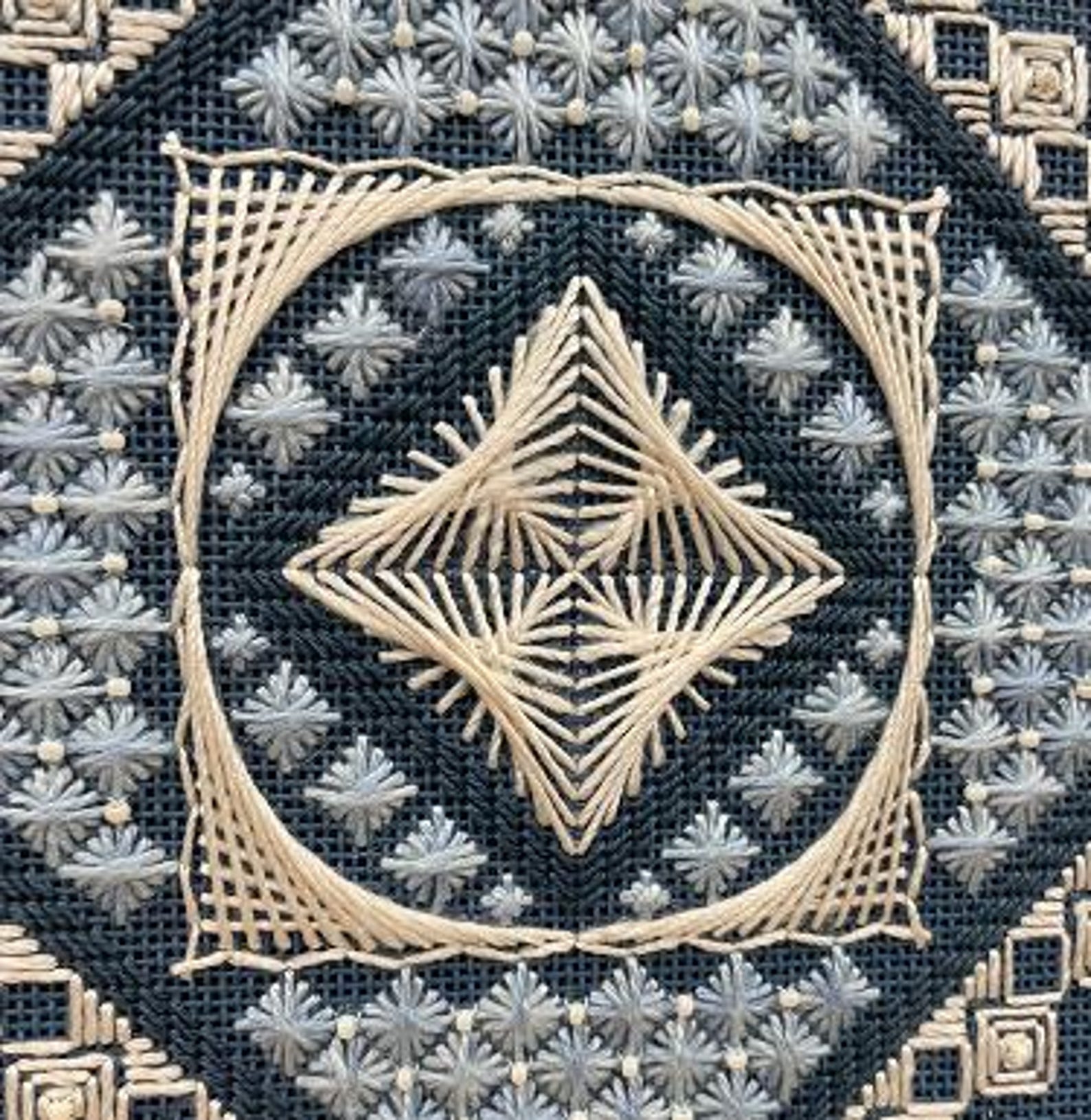 Diamonds and Lace - a Needlepoint Chart for 18 Pt Canvas. Includes ...