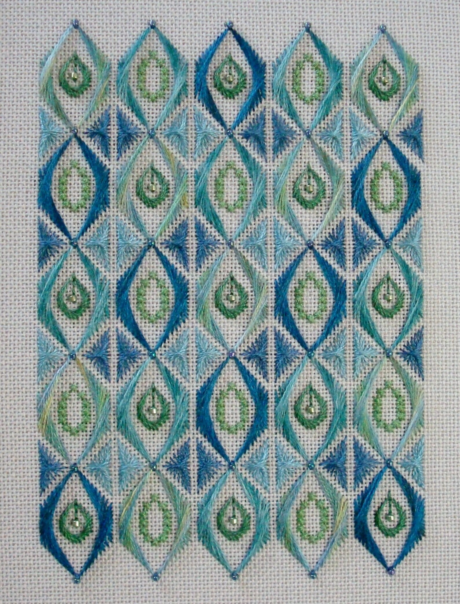 Teardrops - A Counted Embroidery Chart for 28 Count Jobelan or ...