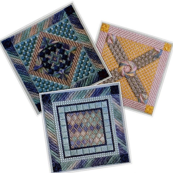 Rainbow Stitches a Needlepoint Chart for 18 Pt Canvas. Includes ...