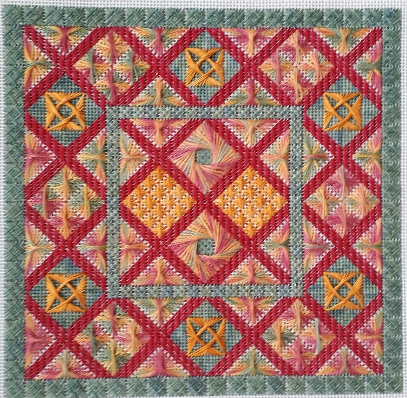 Just Four Threads a Needlepoint Chart for 18 Pt Canvas. Includes ...