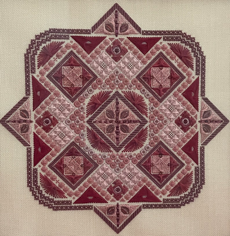 Celebrating Stitches - a Needlepoint Chart for 18 Pt Canvas. Includes ...