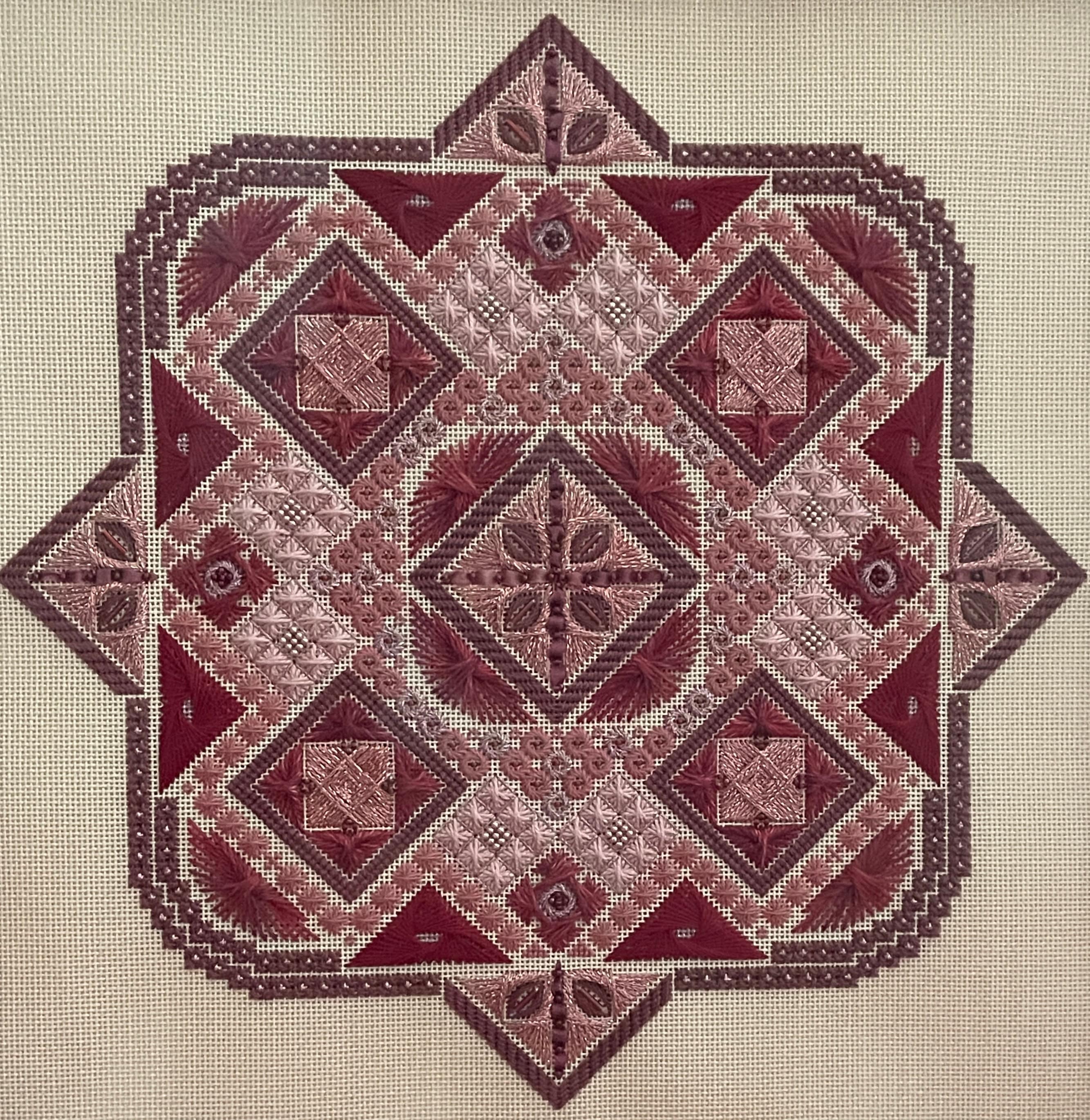 Celebrating Stitches - a Needlepoint Chart for 18 Pt Canvas. Includes ...