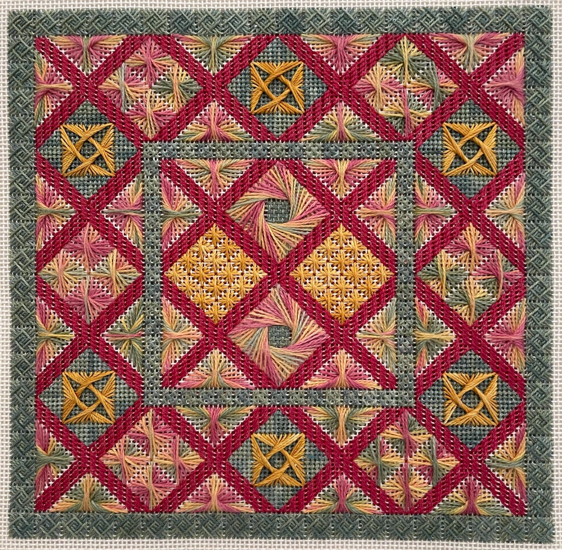 Just Four Threads - a Needlepoint Chart for 18 Pt Canvas. Includes ...