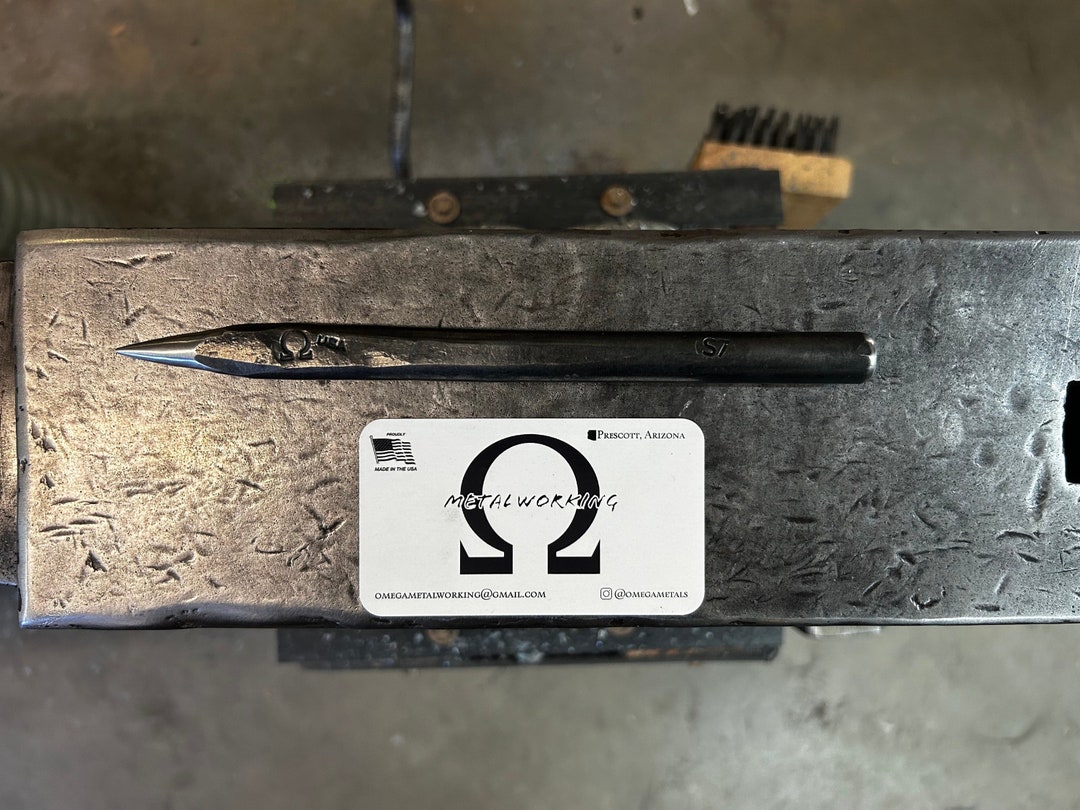 Hand Forged Blacksmiths Hot/cold Punch With Flats S7 Tool Steel ...