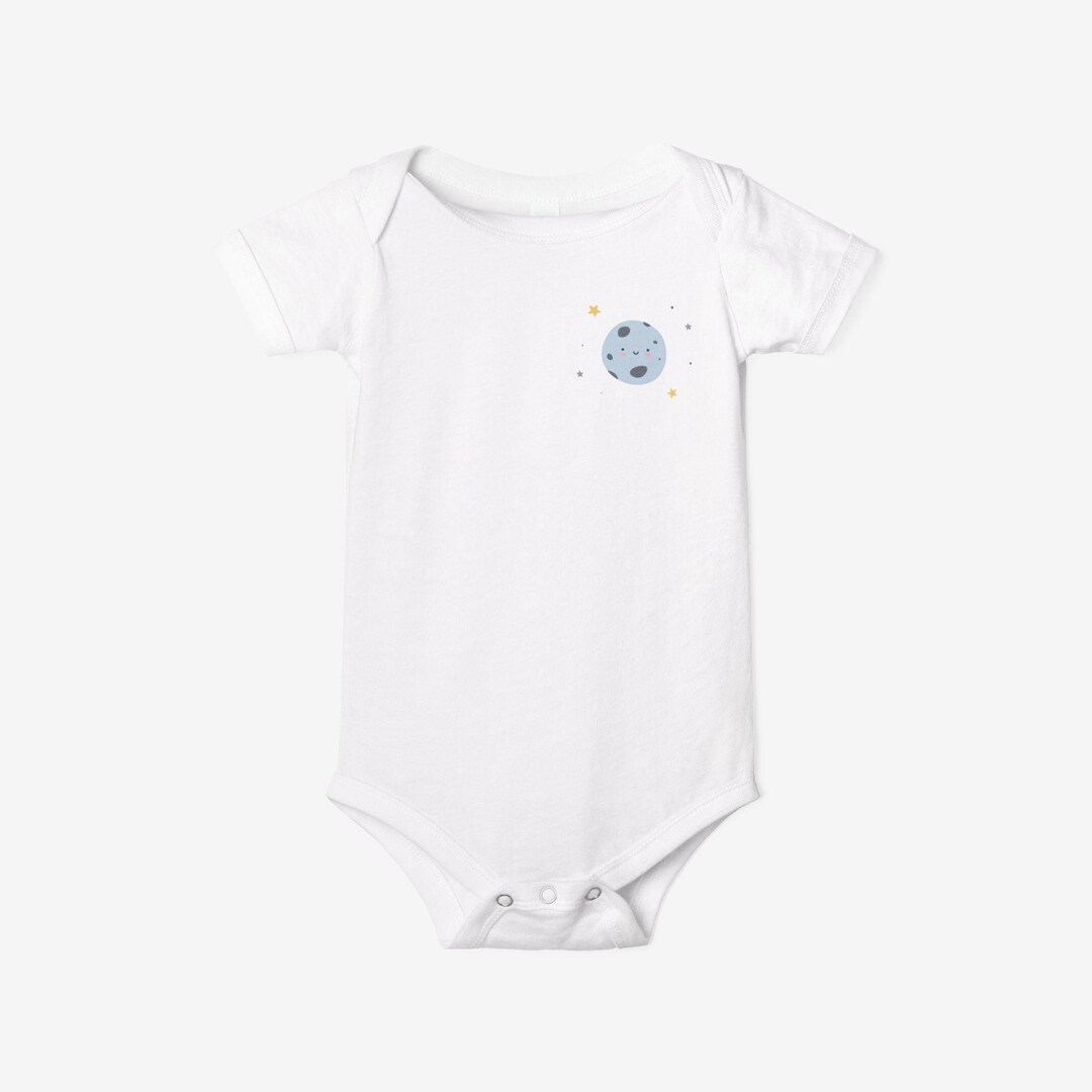 Little Moon Baby One Piece | Cute Minimalist Baby Bodysuit | Soft ...