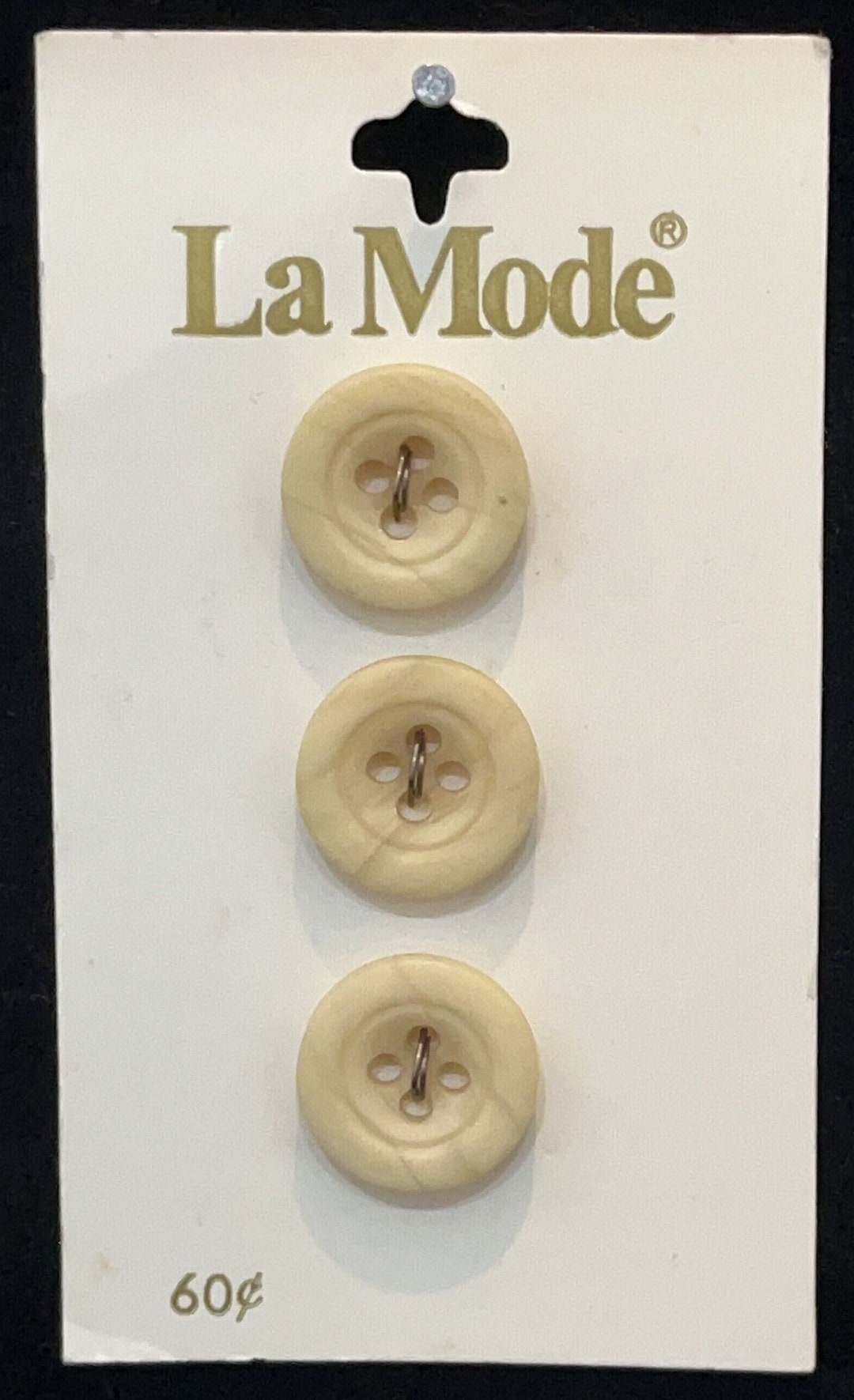 5/8" (15mm) Vintage La Mode Tan Buttons, Style 8022, Fiber Arts, Doll ...