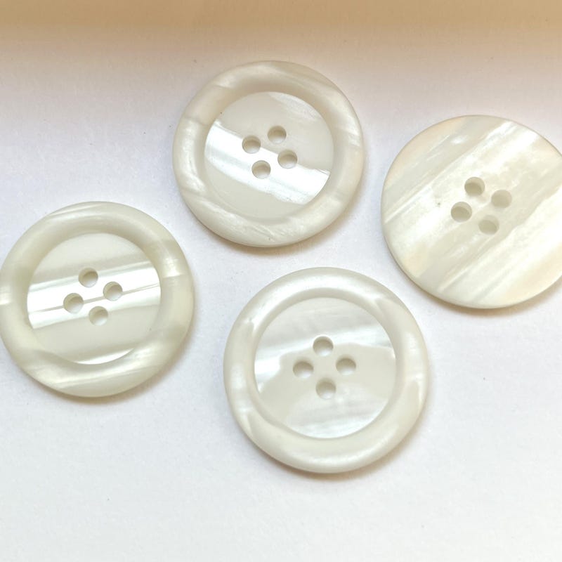 White Buttons - Etsy