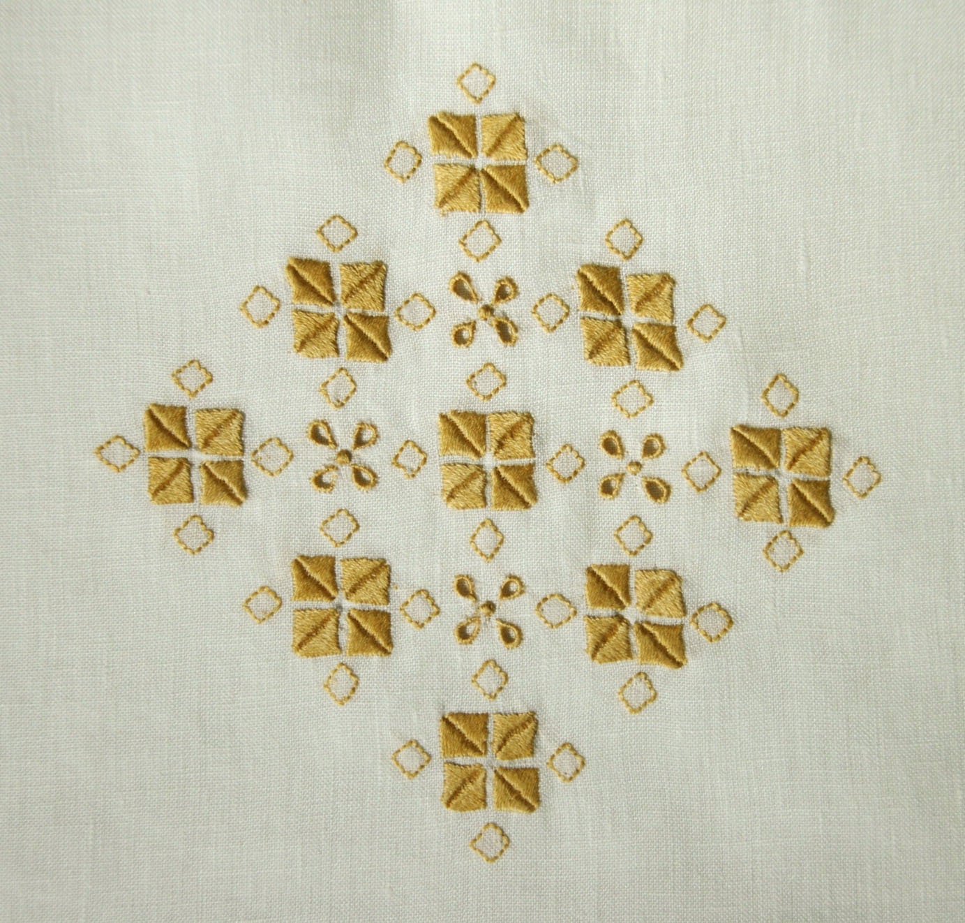 Hand Embroidered Linen Curtain Cm. 240x310 - Linen Curtain Hand ...