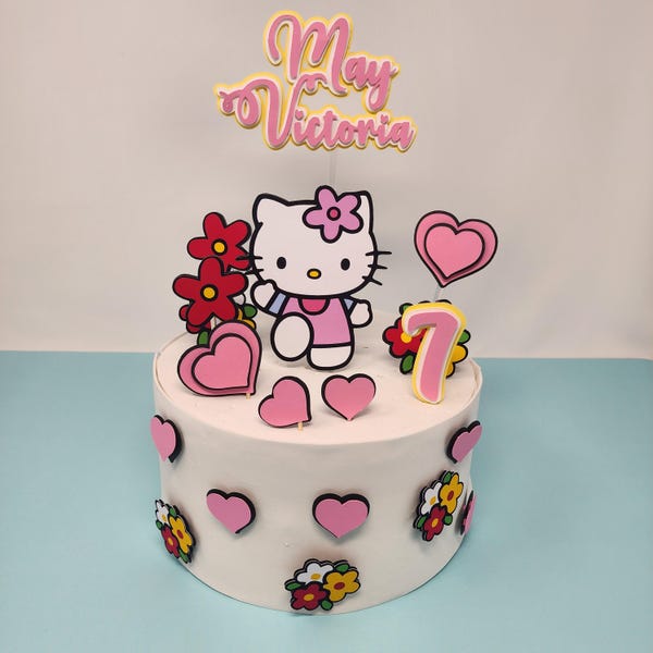 Helllo Kitty Cake Topper - Etsy