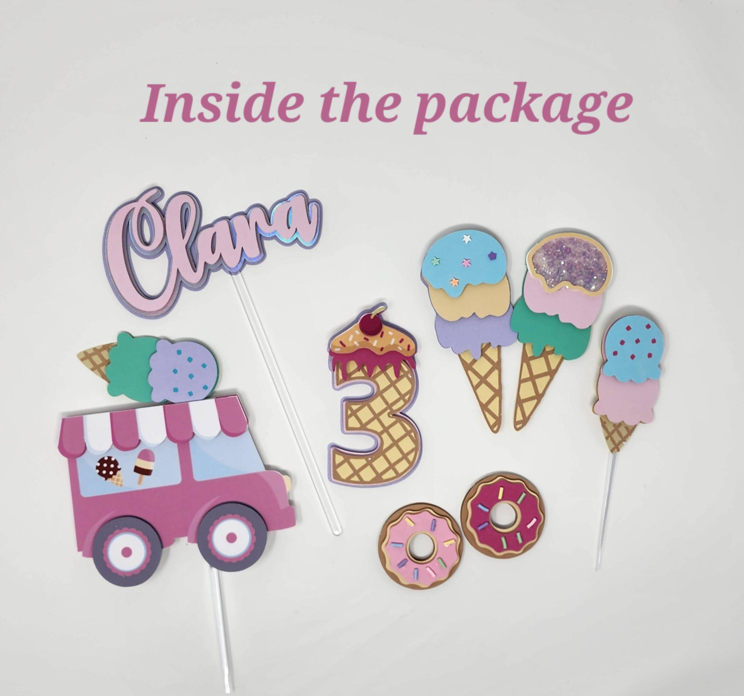 Ice Cream Cake Topper / Candy Cake Topper - Etsy