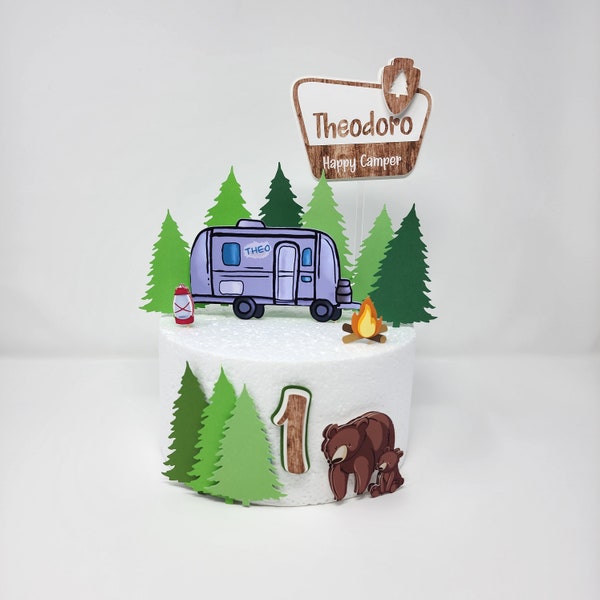 Camping Cake Topper - Etsy