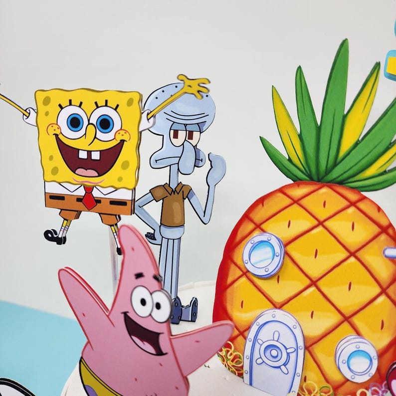 Sponge Bob Cake Topper - Etsy