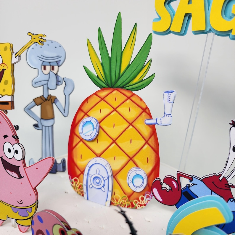 Sponge Bob Cake Topper - Etsy