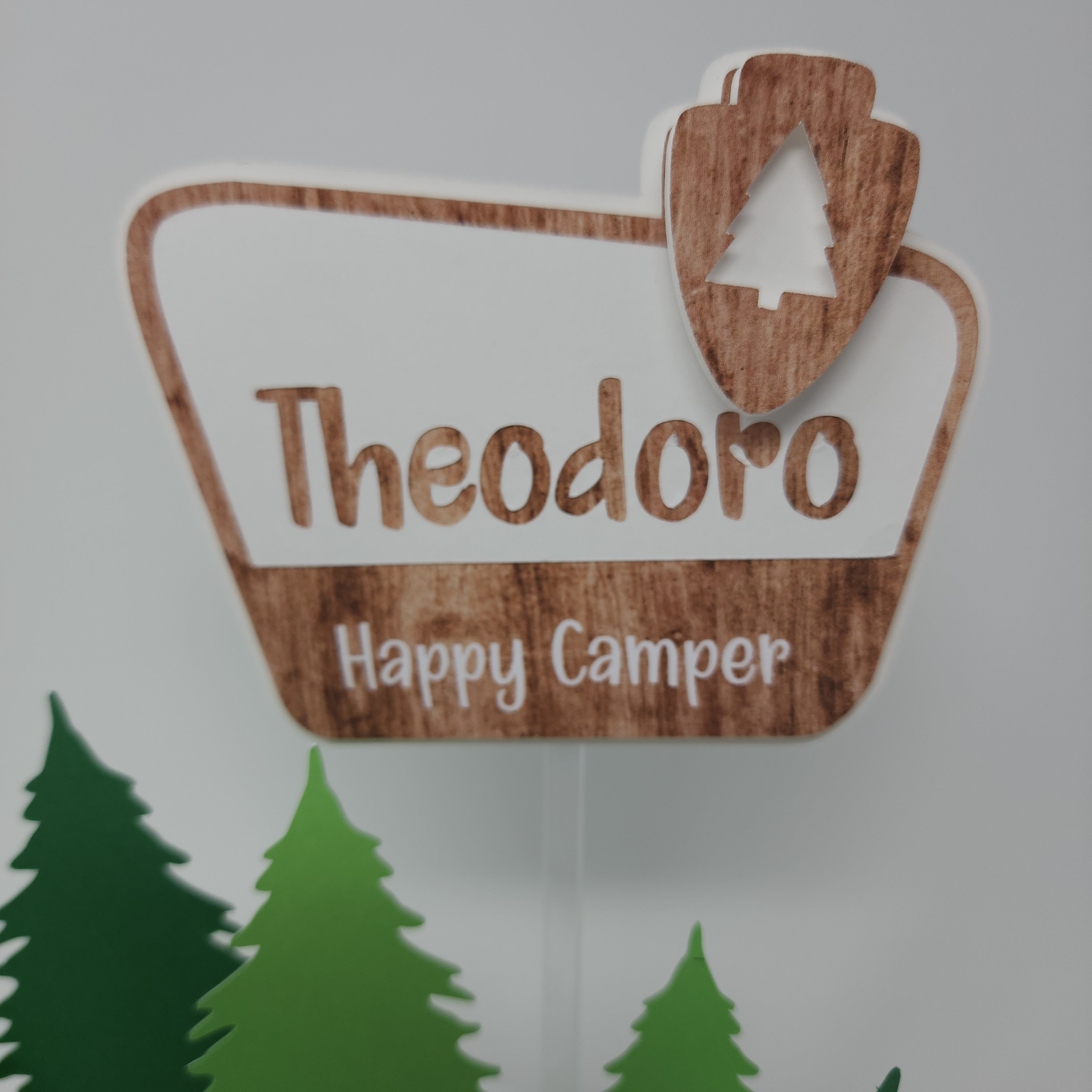 Camping Cake Topper / Happy Camper Cake Topper - Etsy