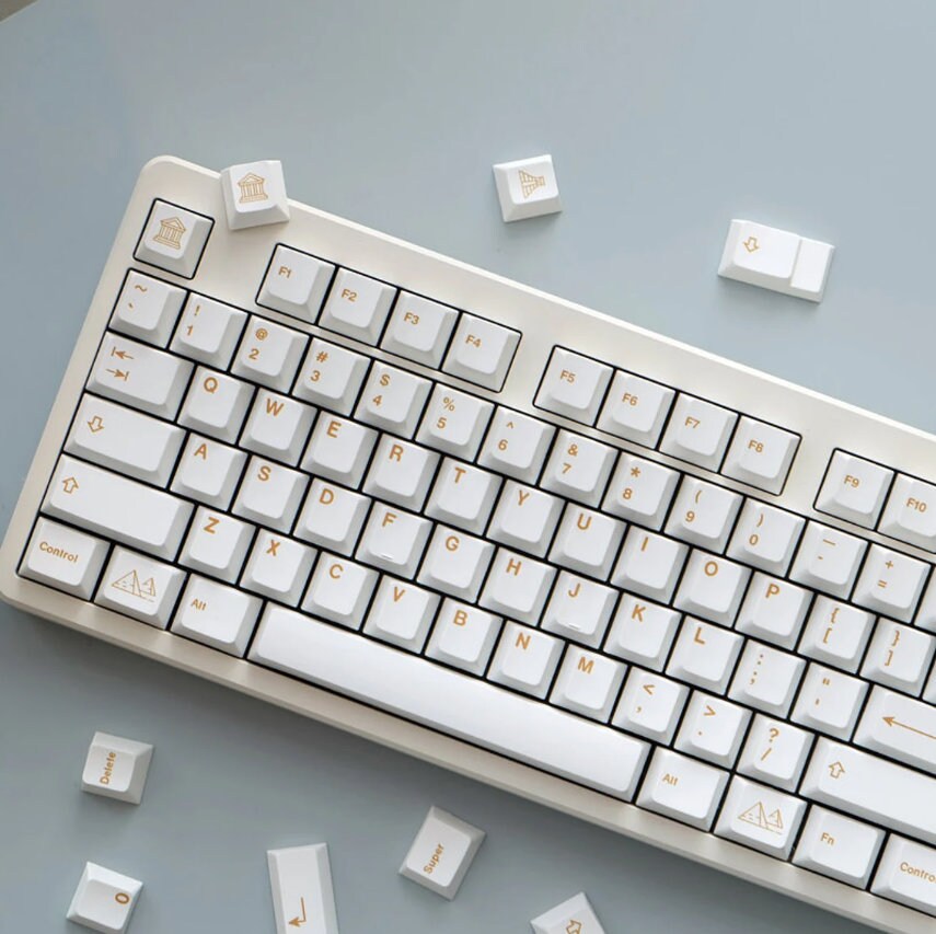 Gold Civilizations Theme Keycap Set, Cherry Profile, PBT Material ...