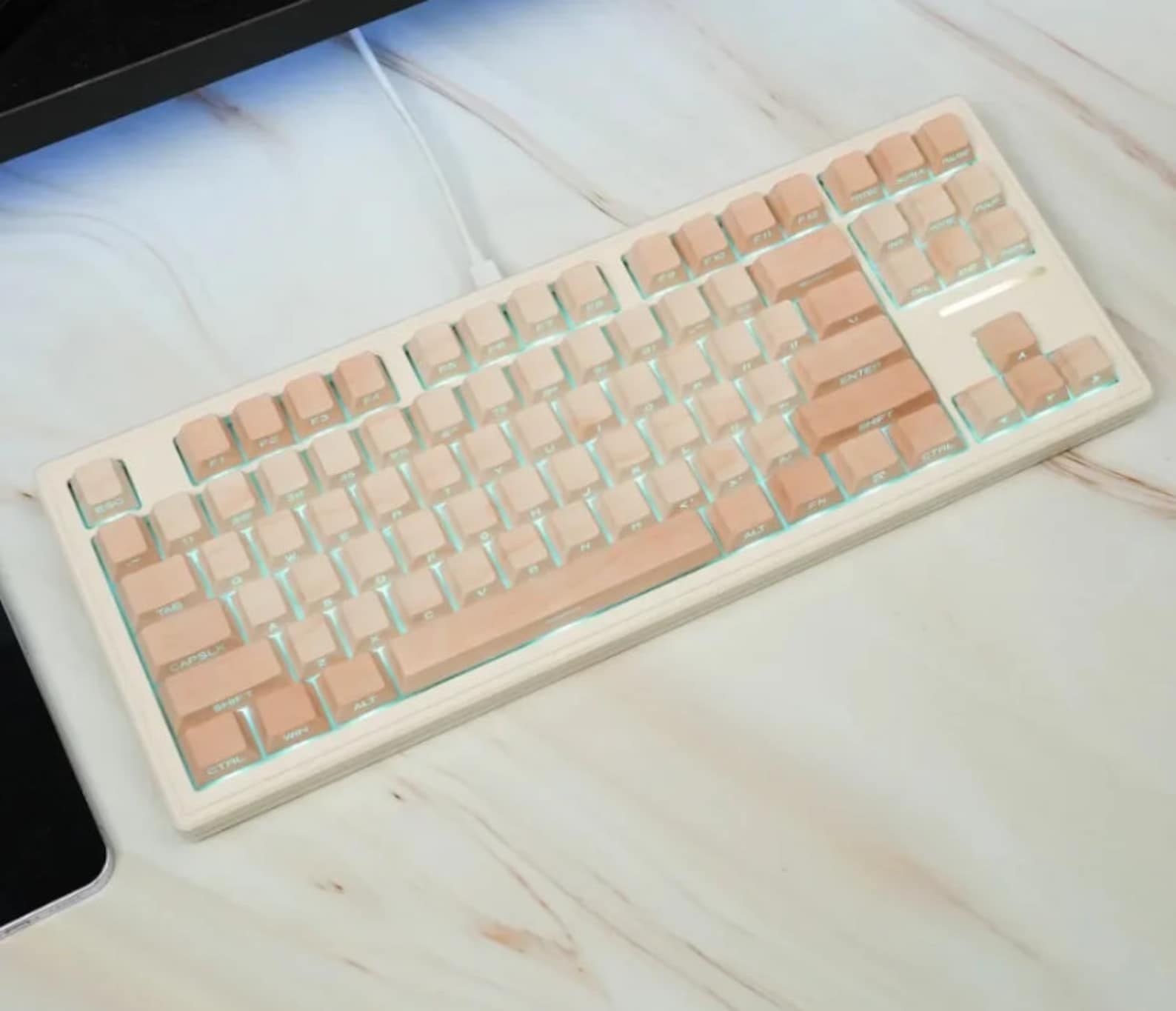 Walnut Wood Keycap Set,translucent Keycap,pbt Keycap,cherry Keycap ...