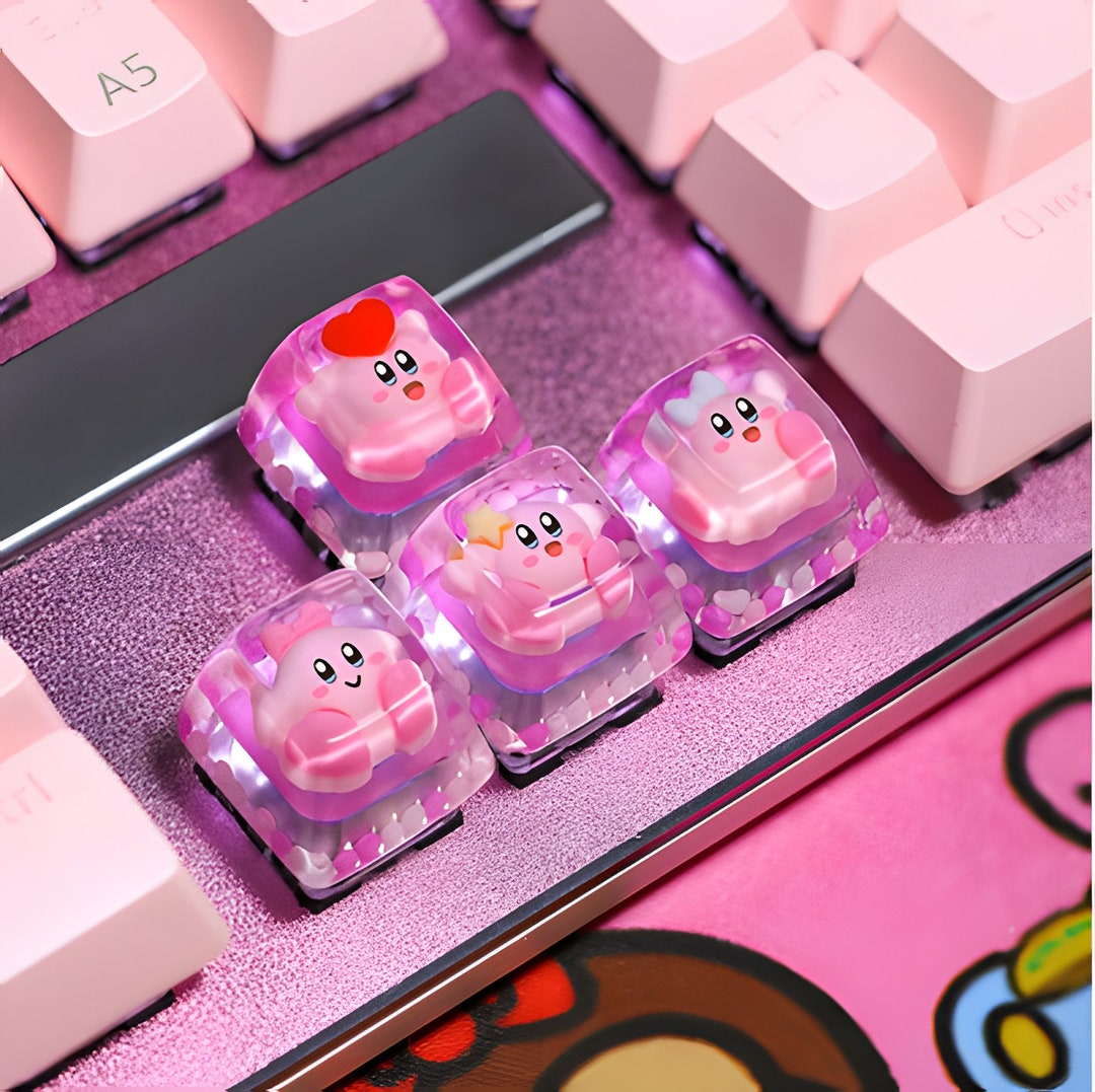 Kirby Keycap Cute Pink Kirby Keycap Artisan Keycap Kirby Keycap for ...