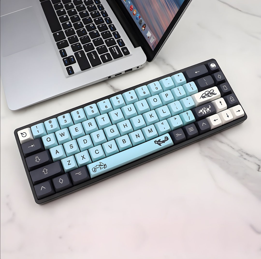 Shark Keycaps Set Blue, ISO Keys, Alice Split Series Spacebar Key XDA ...