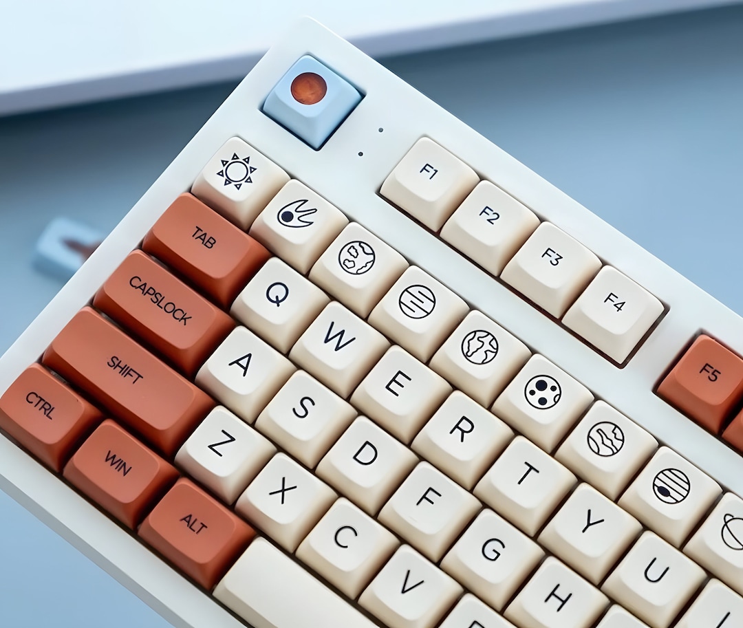 143pcs Mars Theme Keycap Set, Minimalistic Brown Keycap,xda Profile ...